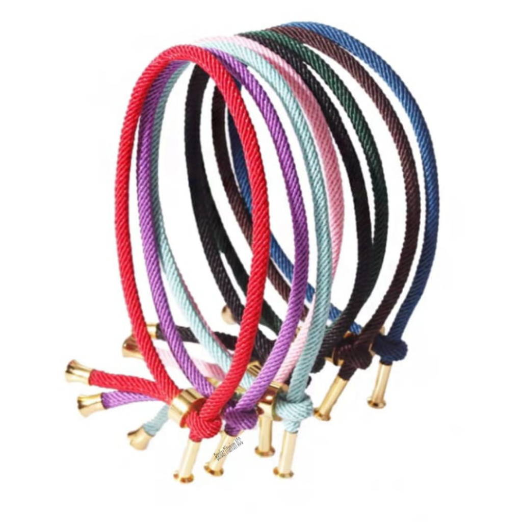 Jual Gelang Tali Serut TITANIUM Gold Kekinian Anti Karat Anti Luntur ...