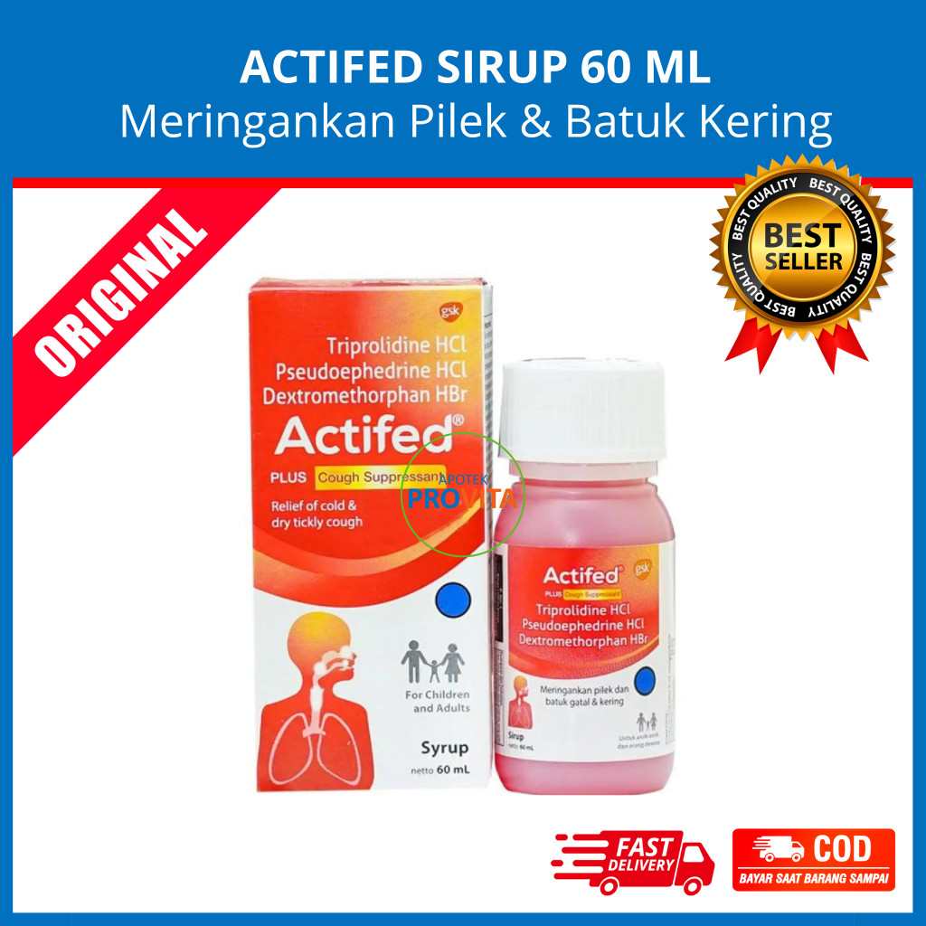 Jual ACTIFED SIRUP 60 ML - Obat Pilek Dan Batuk Kering | Shopee Indonesia