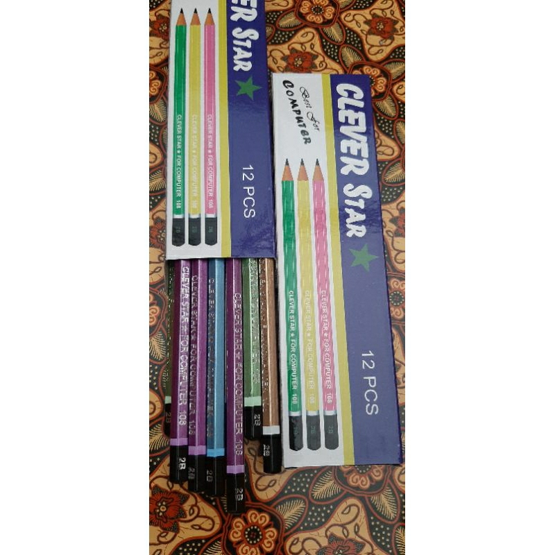 Jual PENSIL 2B CLEVER STAR (12PCS) | Shopee Indonesia