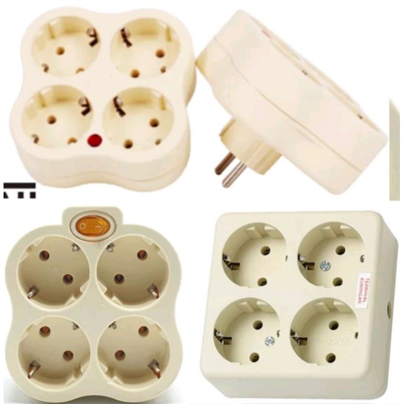 Jual STOP KONTAK 4 LOBANG SEGI 4in1 COLOKAN LISTRIK | Shopee Indonesia