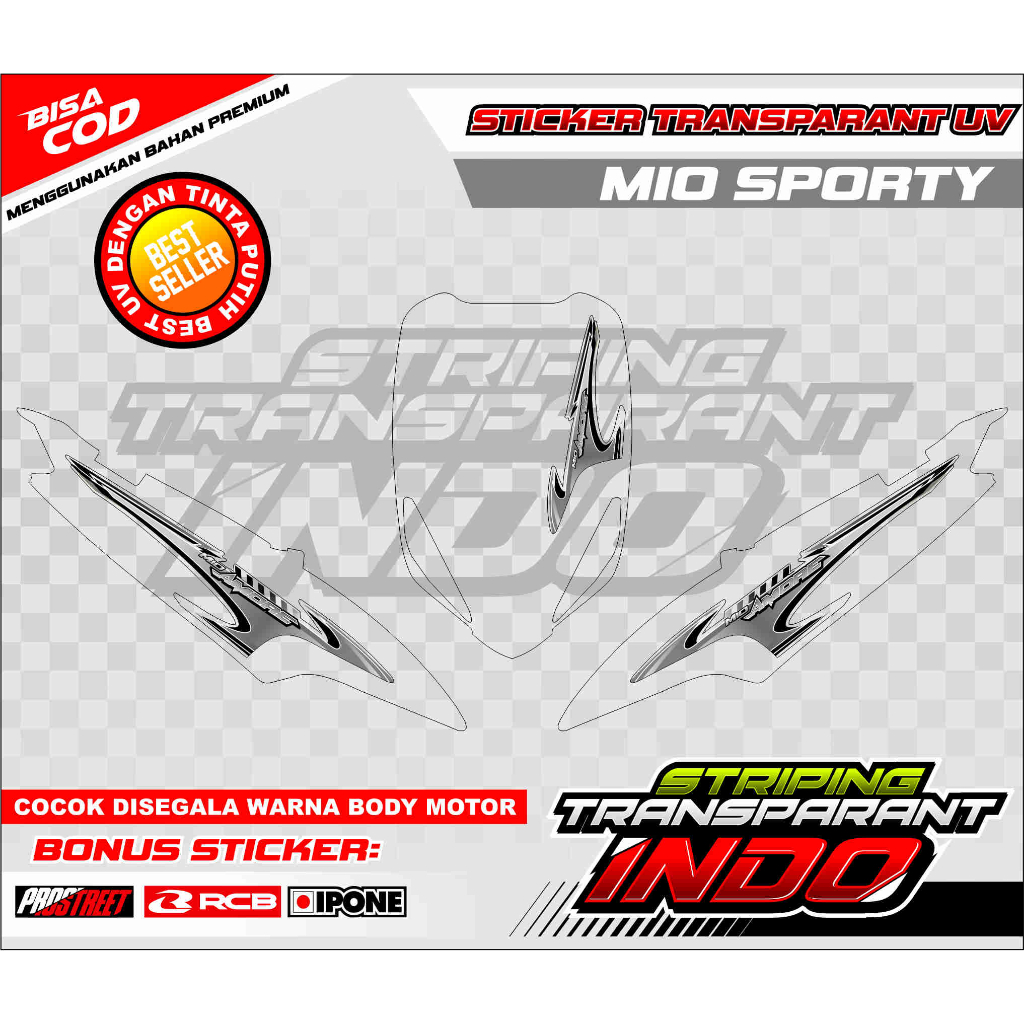 Jual STRIPING TRANSPARANT UV MIO AMORE / STIKER LIST MOTOR YAMAHA MIO ...