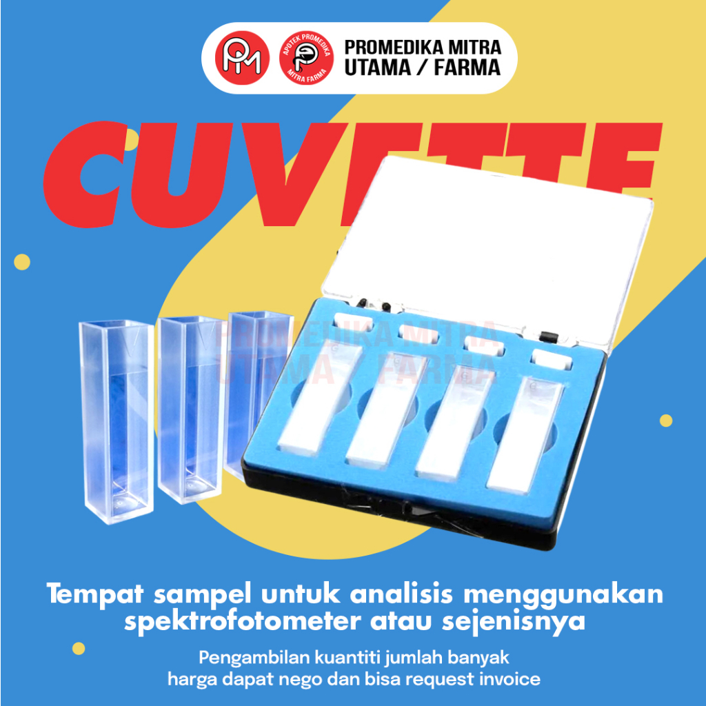 Jual Cuvette Glass Cuvet Kuvet Kaca CU CLASS A | Shopee Indonesia