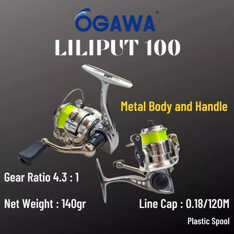 Jual Reel Mini Ogawa Liliput 100 / MN 100 / MN 100 STAINLESS / OGAWA ...