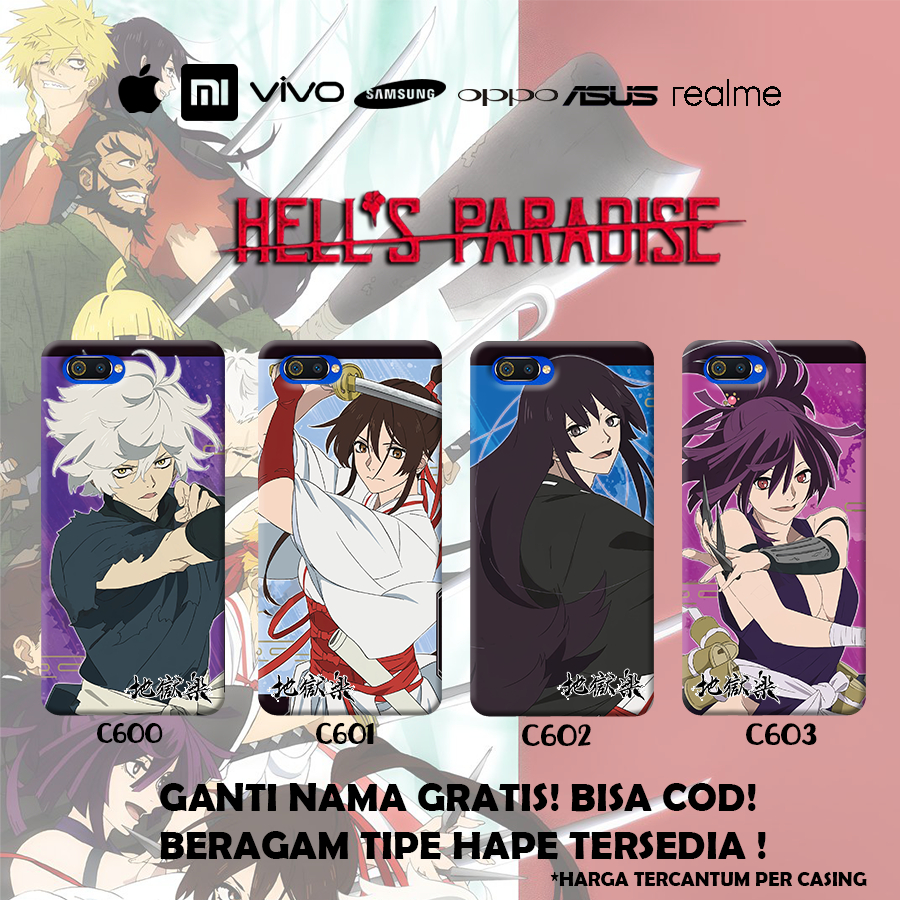 Jual Case Casing Jigokuraku Sagiri Yamada Gabimaru Yuzuriha Shion ...