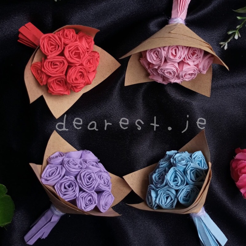 Jual BUKET BUNGA ORIGAMI //MINI ROSE// | Shopee Indonesia
