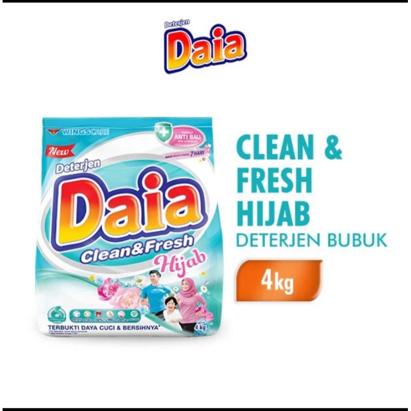 Jual DAIA Clean & Fresh Hijab Kemasan 4kg | Shopee Indonesia