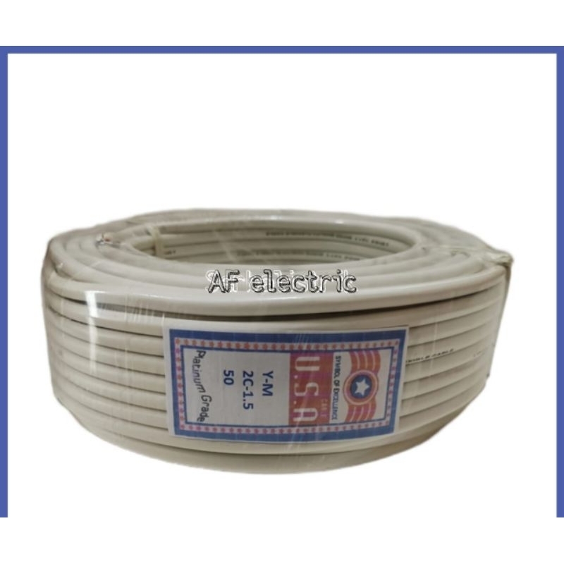 Jual Kabel listrik serabut 2x1.5 HYO PUTIH 50M USA | Shopee Indonesia