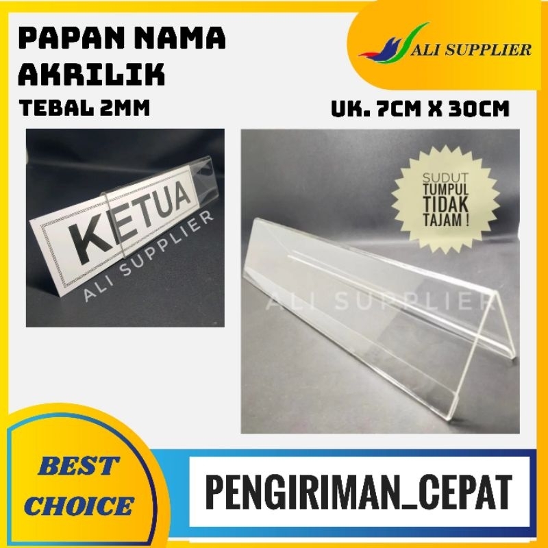 Jual SIGN HOLDER AKRILIK / ACRYLIC PAPAN NAMA MEJA / TEND CARD AKRILIK ...