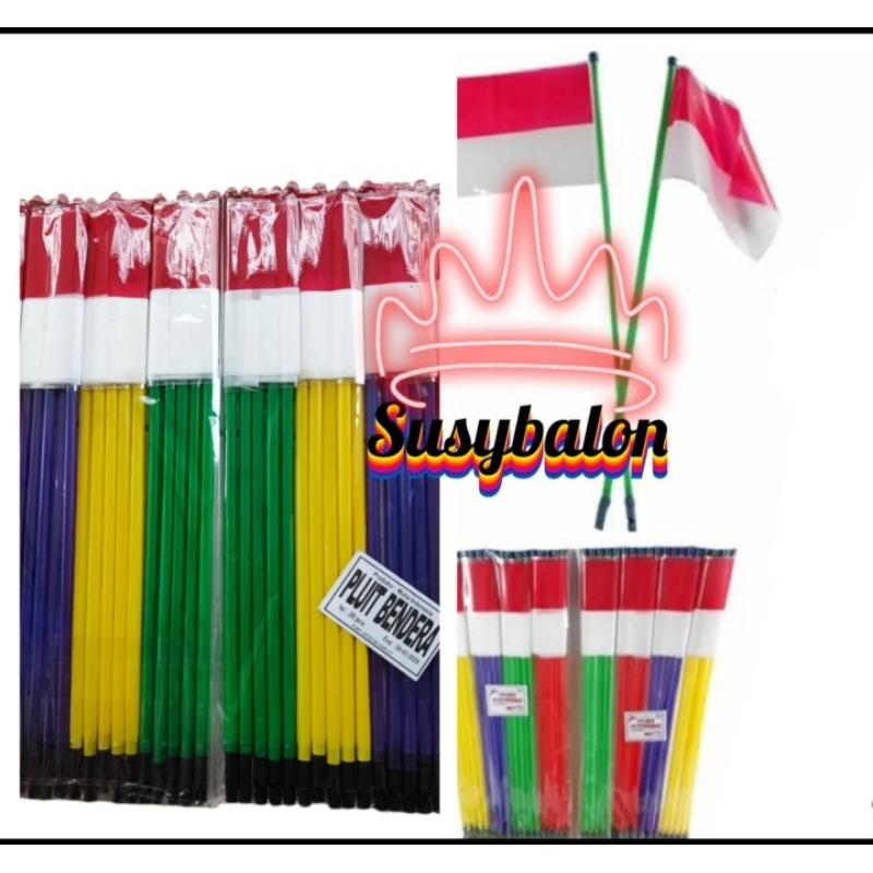 Jual Pluit Bendera Merah Putih ( isi 20pcs ) / Stick Pluit Bendera ...