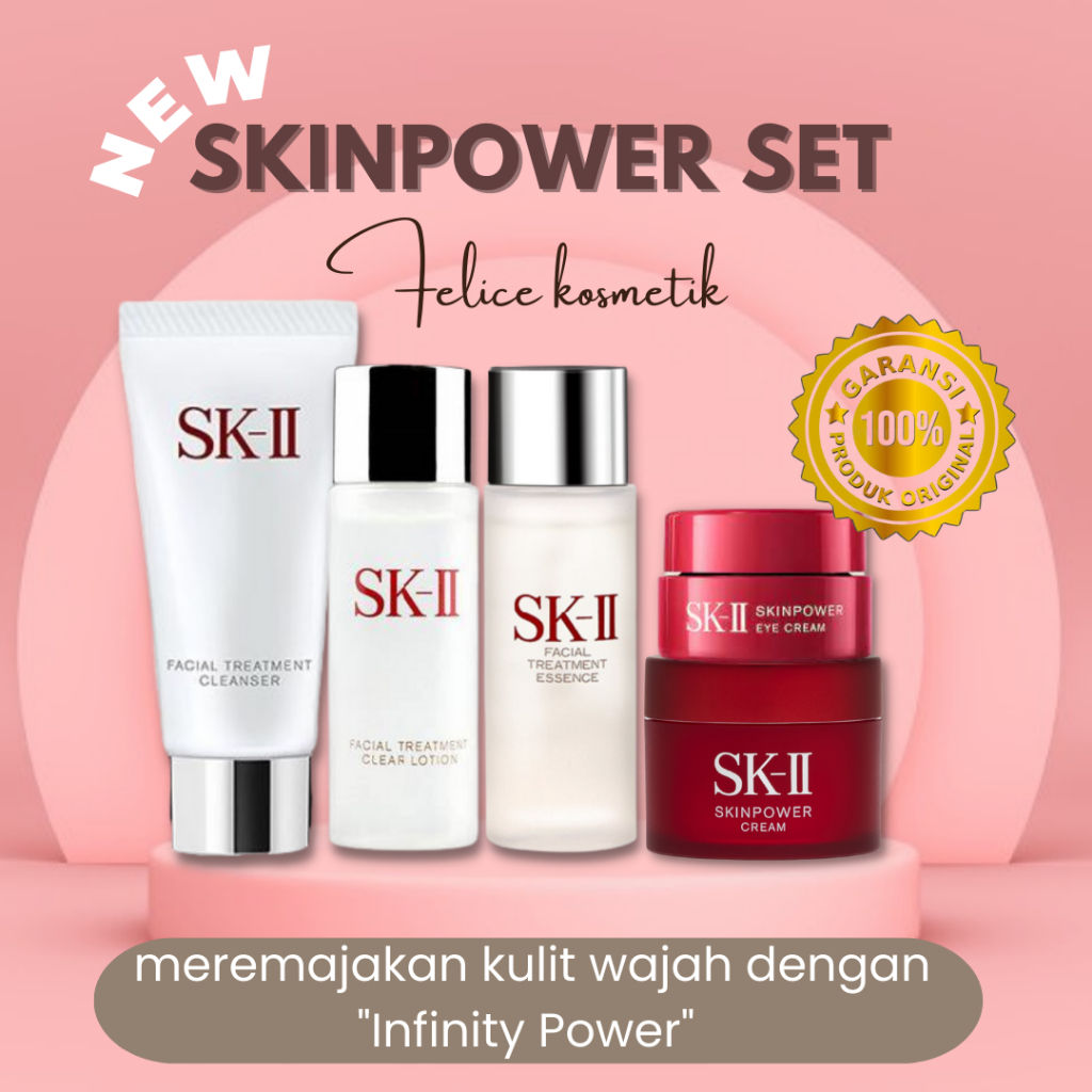 Jual SKII SK2 SK II Paket Trial Medium PITERA ESSENCE FACIAL TREATMENT ESSENCE SKIN POWER ...