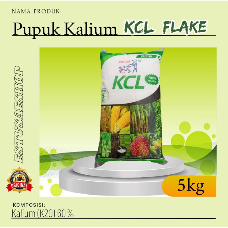 Jual Pupuk KCL FLAKE Pak Tani 5KG, Kalium (K2O) 60% | Shopee Indonesia
