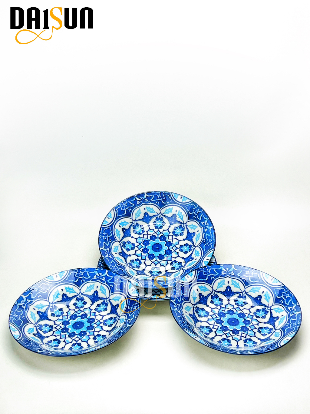 Jual PIRING KERAMIK PIRING AESTETIK PIRING CANTIK VINCA BLUE DINNER 8 ...
