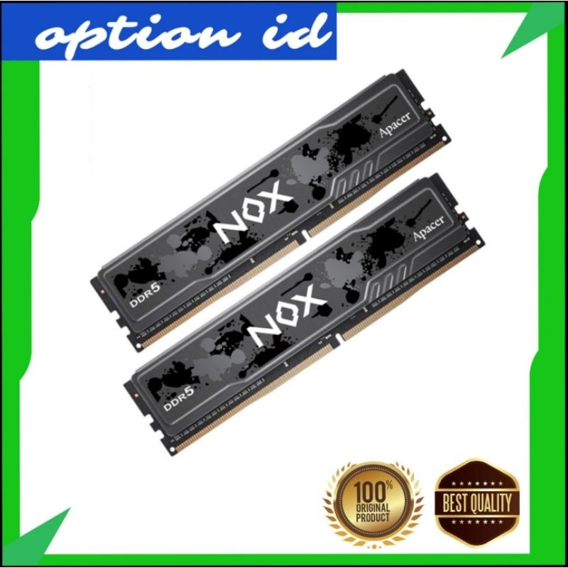 Jual Memory RAM APACER NOX 32GB | 16GBx2 DDR5 6000 MHz - Black | Shopee ...