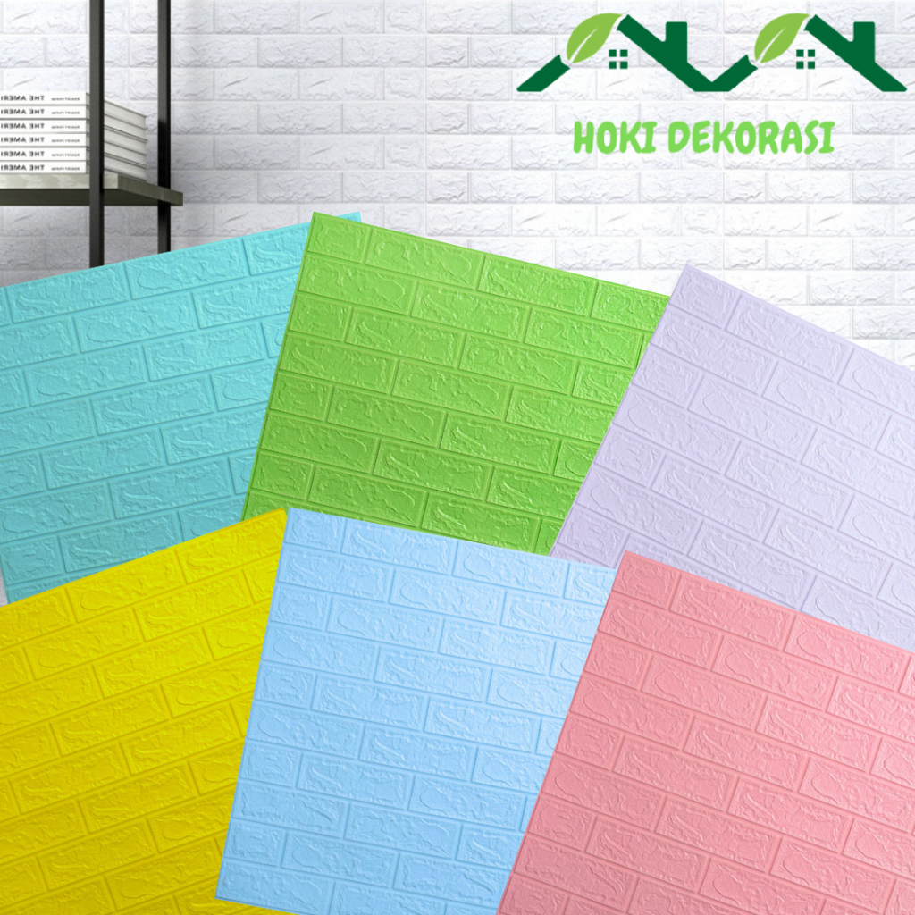 Jual Wallpaper Dinding 3D Foam Motif Bata Wallfoam Dekorasi Dinding ...
