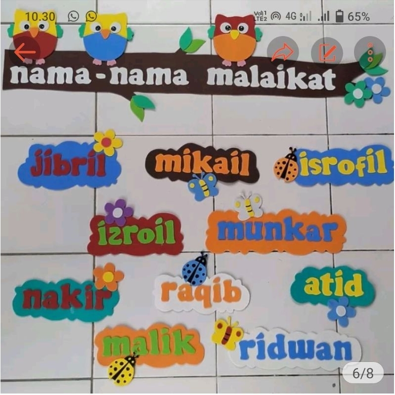Jual Hiasan Dinding Kelas Asmaul Husna Lengkap Untuk TK PAUD | Shopee Indonesia