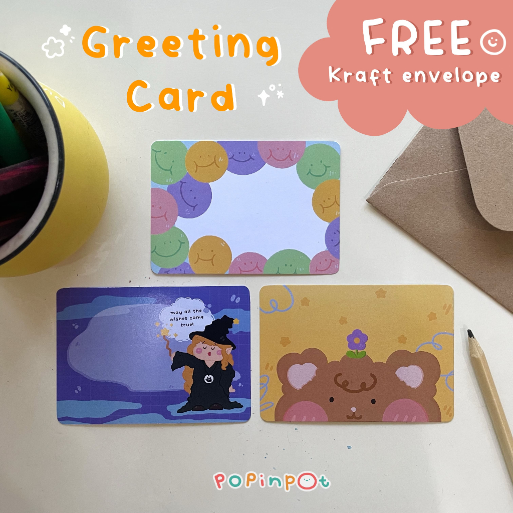 Jual POPINPOT - Greeting Card | Kartu Ucapan Kosong Custom | Gift Card ...