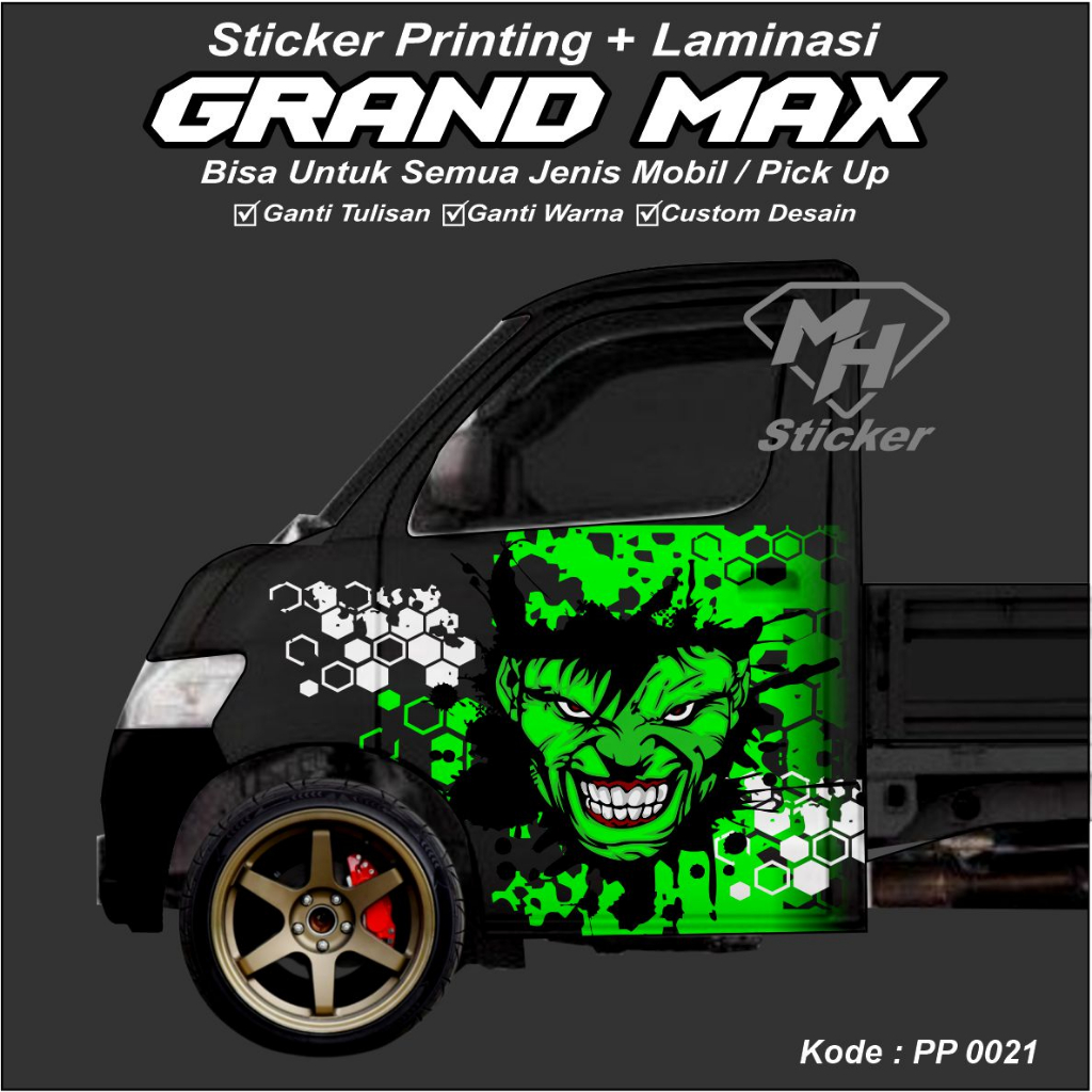 Jual STICKER MOBIL STICKER DECAL PINTU PICK UP GRANMAX, L300, CARRY ...
