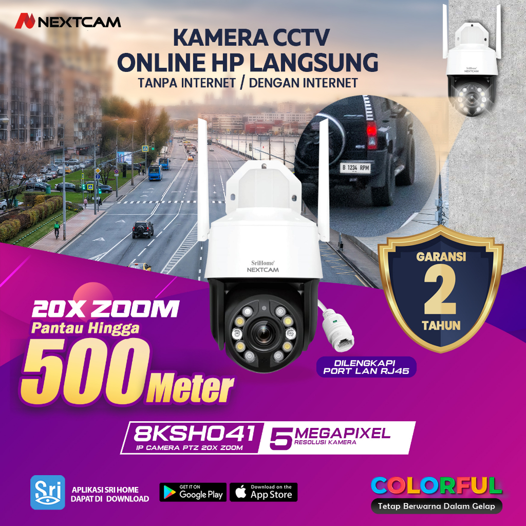 Jual Nextcam Srihome Kamera wifi cctv ipcam Zoom PTZ Outdoor 5 Megapixel 5MP Zoom Optical 20X ...