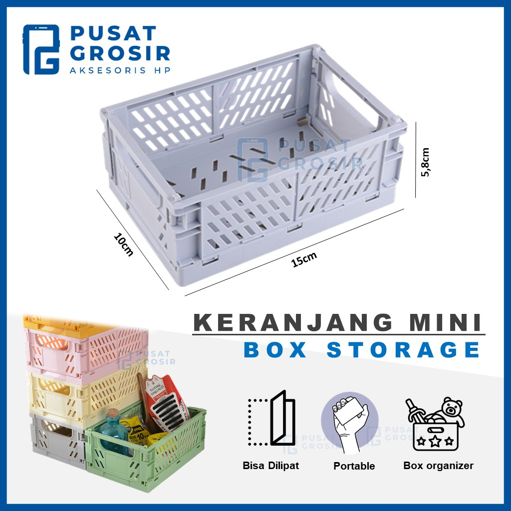 Jual Keranjang Lipat Mini kotak organizer serbaguna tempat penyimpanan ...