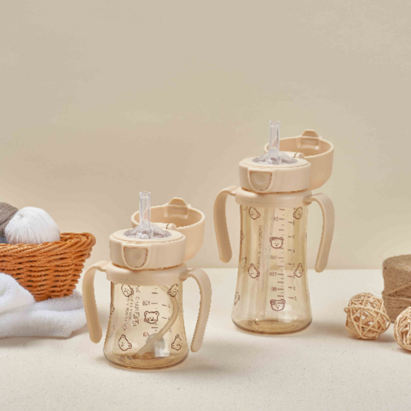 Jual Grosmimi PPSU Dotgom Weighted Straw Cup 300ml - Botol Minum Anak Dengan Pegangan Baby ...