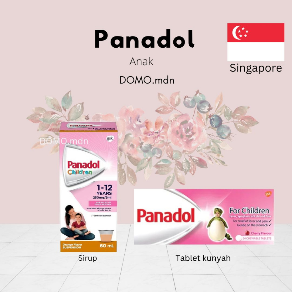 Jual PANADOL ANAK SINGAPORE CHEWABLE TABLET PARACETAMOL SUSPENSION 1-12 ...