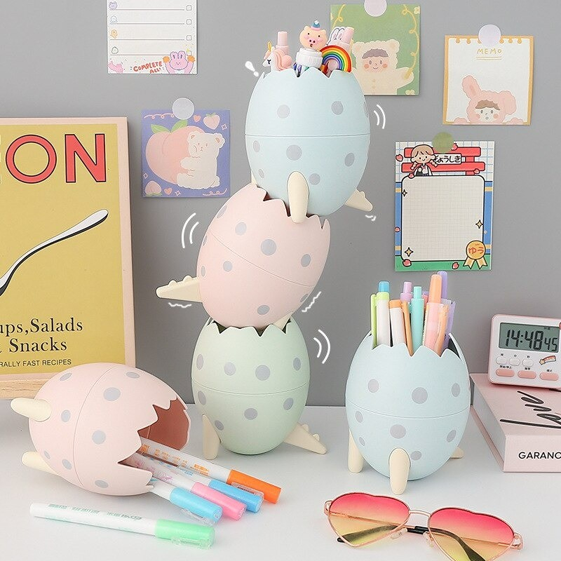 Jual DAY7 Dino Egg telor telur Tempat pensil Lucu Pen Stand Bulpen make ...