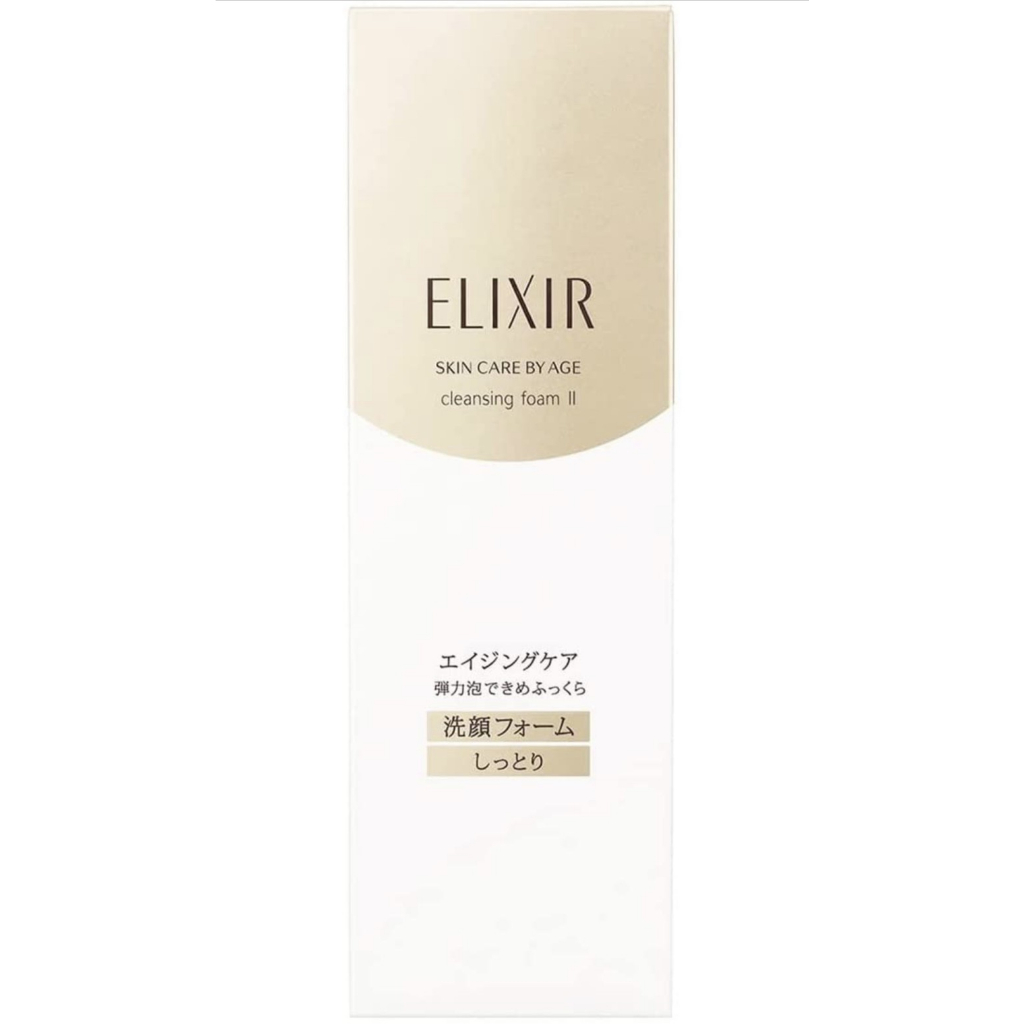 Jual Shiseido ELIXIR Cleansing Foam 2 Moist 145g Aging Care Japan | Shopee Indonesia