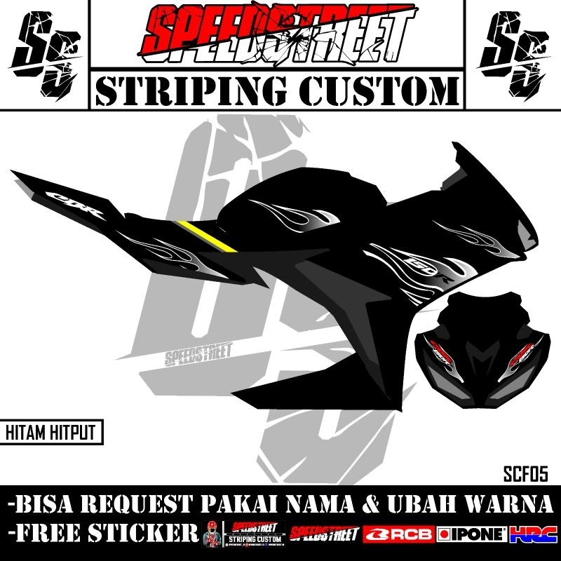 Jual STRIPING CBR 150R FACELIFT TRANSPARAN API CUSTOM SUKA SUKA ...