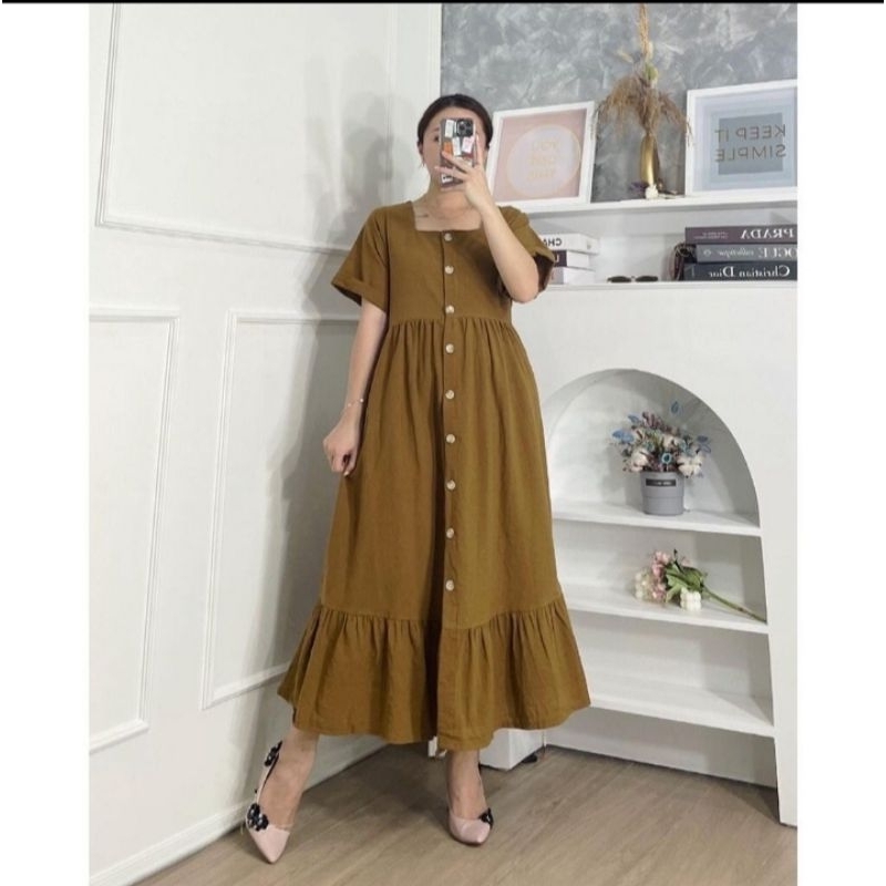 Jual Daster Kancing Crincle//Daster Busui Frendly//Dres Kekinian by ...