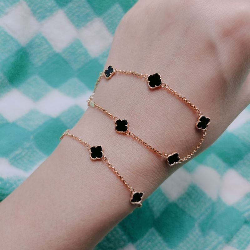 Jual gelang l*v bunga mas 5 Clover dan 3 clover asli 8k 6k cantik ...