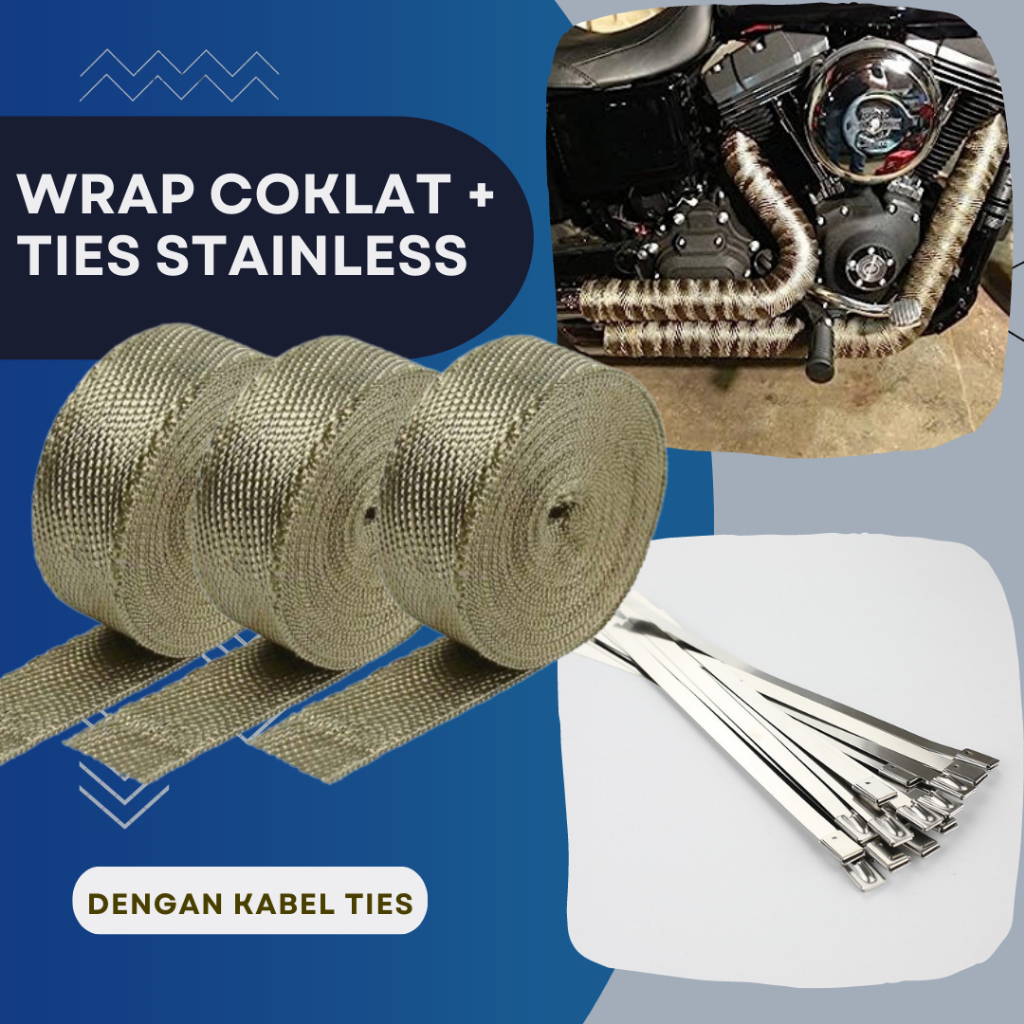 Jual Wrap Bungkus Knalpot Motor Custom- Fiber Peredam Panas Leher ...