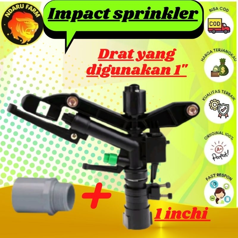 Jual Sprinkler Sprinkle Air Impact jet Rain Gun Drat 1 Inch Jarak spray ...