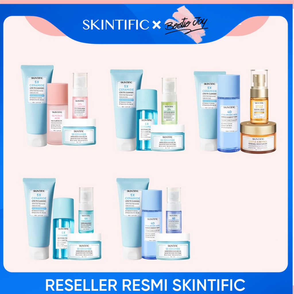 Jual Skintific 4 pcs skincare set with serum - Low pH Cleanser ...