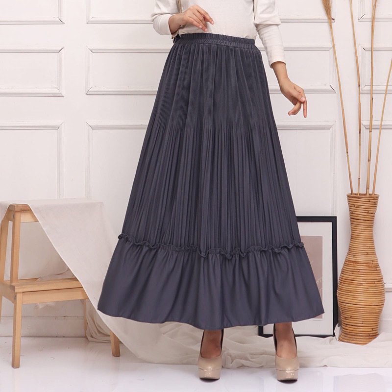 Jual Rok Susun 101 Clara / Rok Plisket Lidi Kerut / Rok Plisket Lidi ...