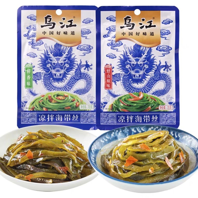 Jual Acar rumput laut hai dai si 70g / 乌江涼拌海帶丝 | Shopee Indonesia