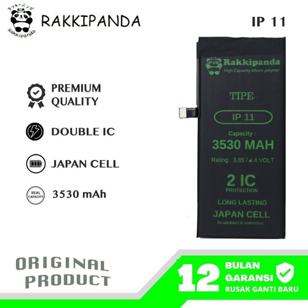 Jual RakkiPanda - Ip 11 Batre Batrai Baterai | Shopee Indonesia