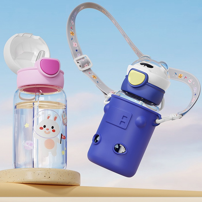 Jual 600ml Botol Minum Anak Sedotan Dan Tali Anti Tumpah Kartun Botol Air Minum Karakrter Lucu ...