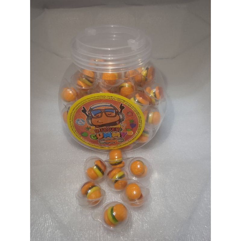 Jual AAA PERMEN BURGER GUMMY PERMEN JELI VIRAL TIKTOK 1box isi 50pcs ...
