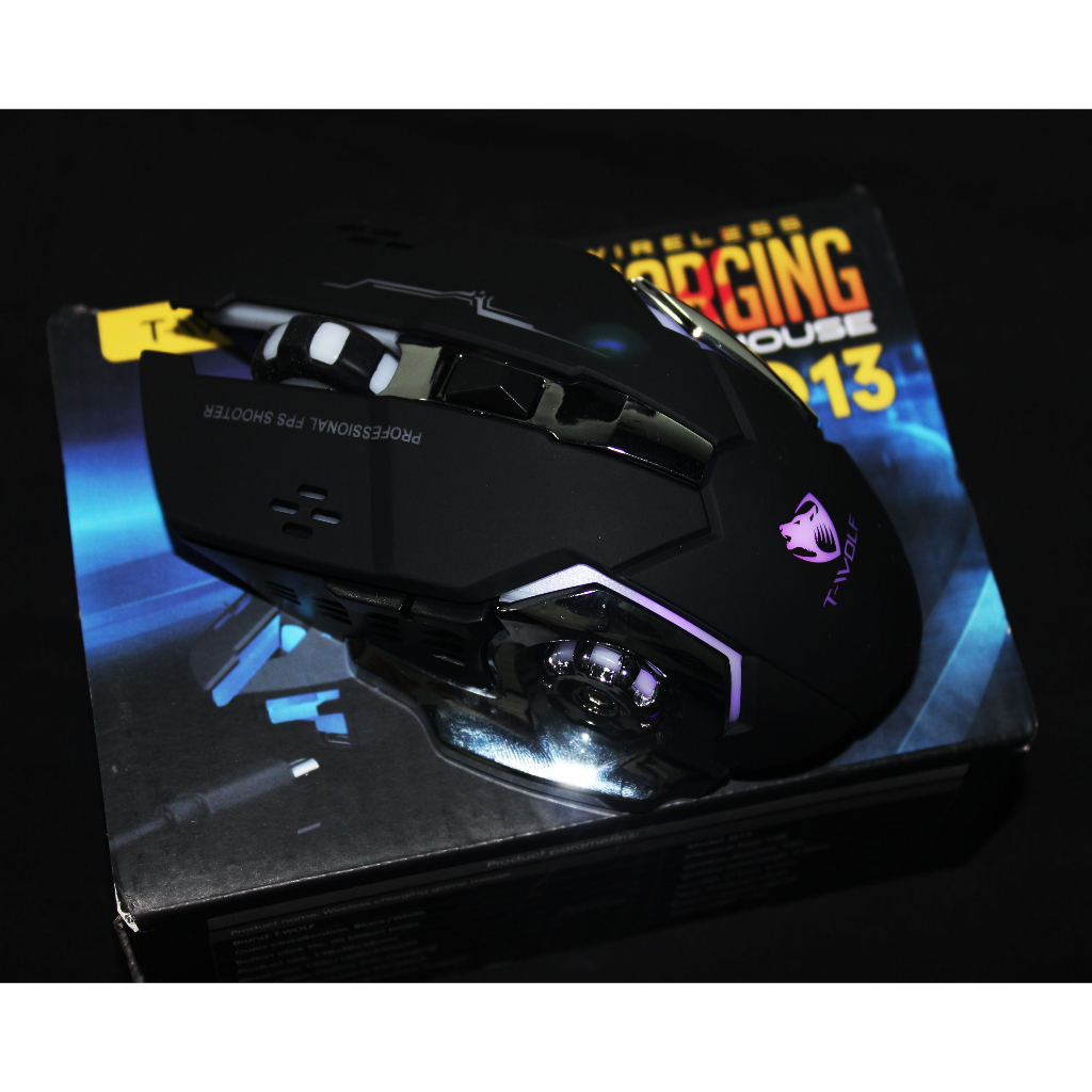 Jual Wolf Wireless Gaming Mouse LED Light 1800 DPI - X8- Rechargeable ...