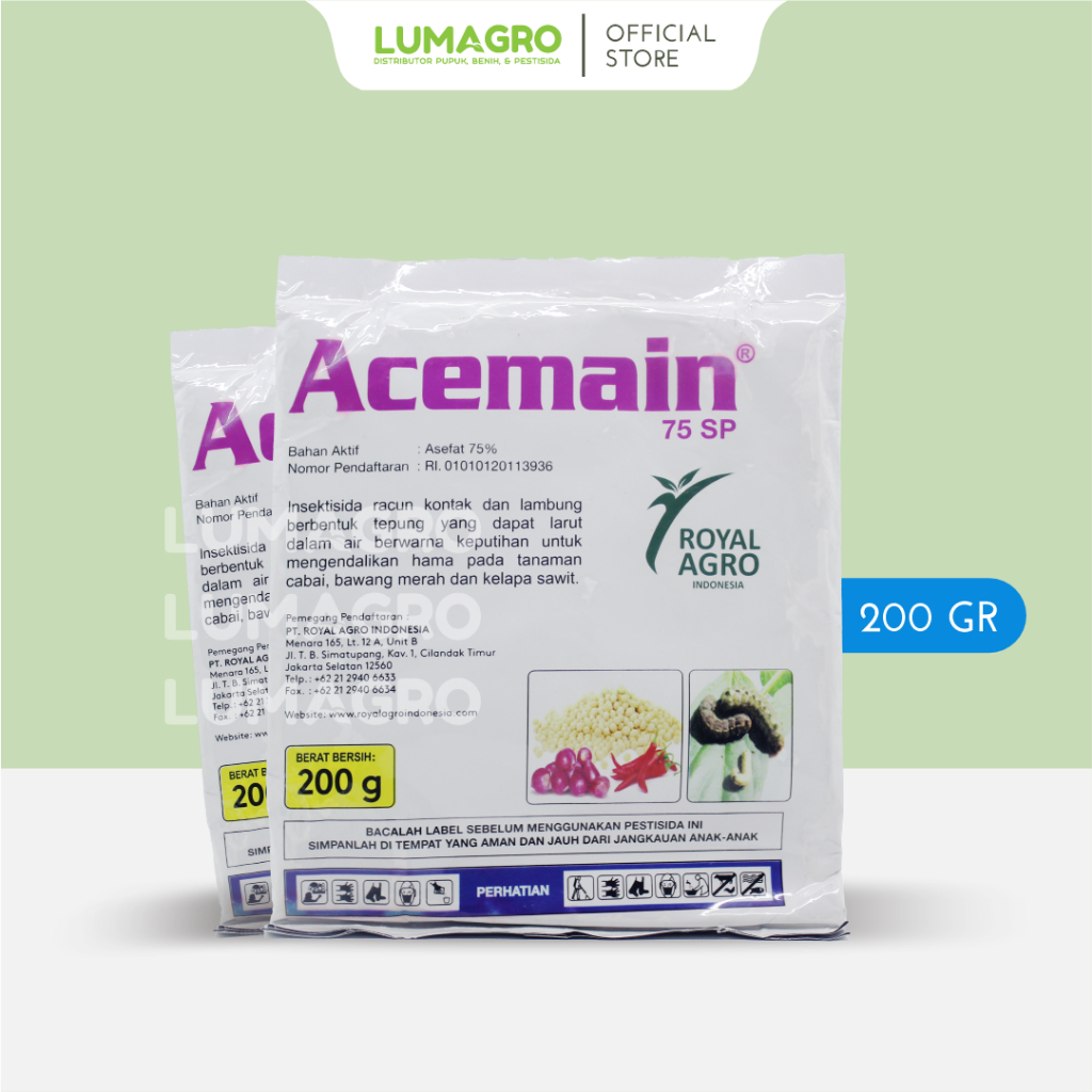 Jual Insektisida Acemain 75SP 200GR Asefat Racun Hama Kutu Putih Ulat ...