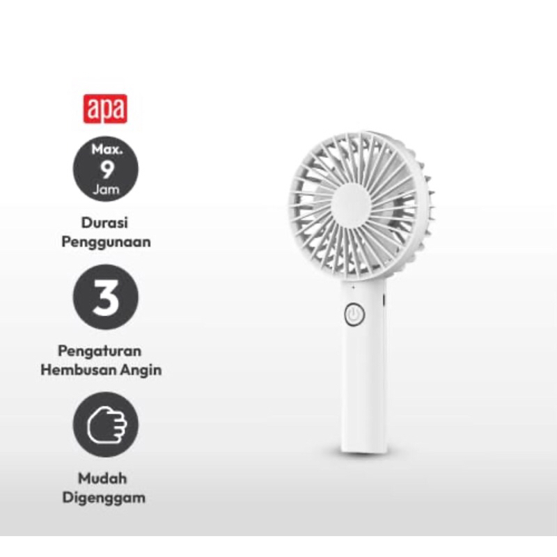 Jual KIPAS EMERGENCY PORTABLE APA FAN WHITE 3inc Kipas Meja Darurat ...
