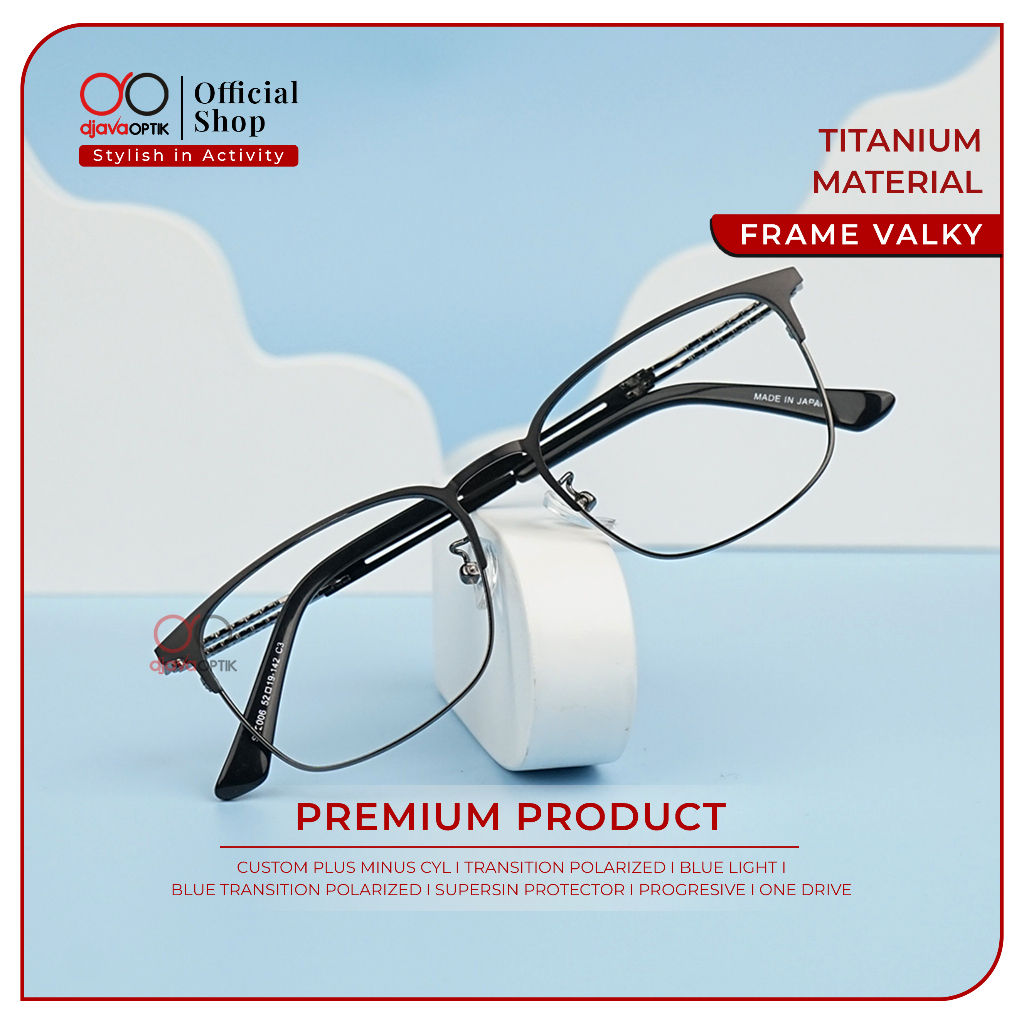 Jual DJAVA OPTIK - Frame Valky - Kacamata Pria Star B Supersin Protector Titanium | Shopee Indonesia