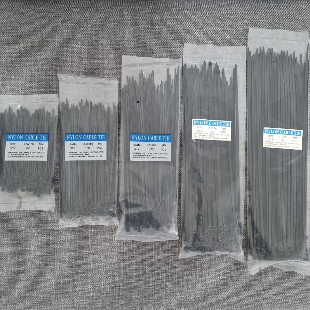 Jual Nylon Cable Tie 10cm 15cm 20cm 25cm 30cm Kabel Ties Tis 10 15 20 25 30 cm Insulock Hitam ...