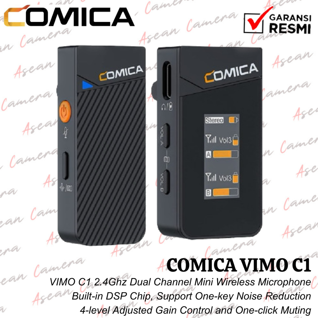 Jual COMICA VIMO C1 - 2.4Ghz Dual Channel Mini Wireless Microphone ...