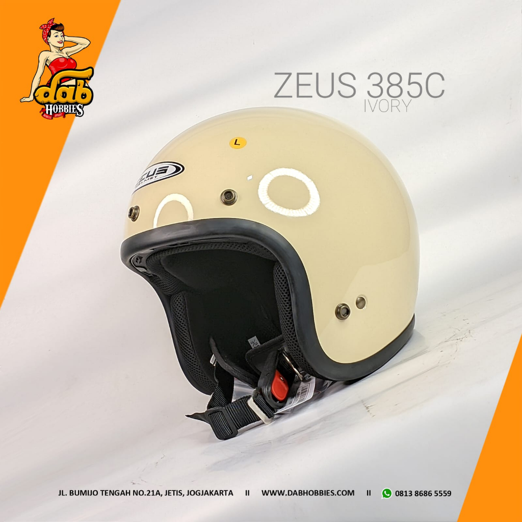 Jual Helm Zeus 385C IVORY Polos | Shopee Indonesia