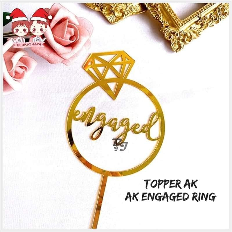 Jual TOPPER ENGAGEMENT / TOPPER ENGAGED / TOPPER LAMARAN / TOPPER KUE ...