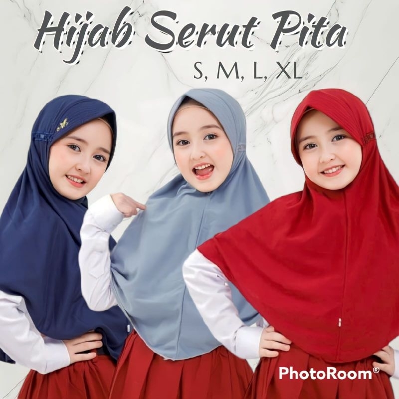Jual JILBAB HIJAB KERUDUNG SEKOLAH ANAK INSTAN SERUT PITA TK SD MI SMP SMA DEWASA | Shopee Indonesia
