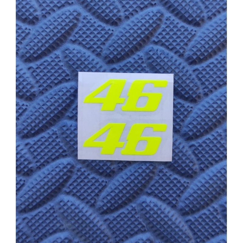 Jual Sticker Stiker 46 kecil Rossi motogp Fluo (2pcs) | Shopee Indonesia