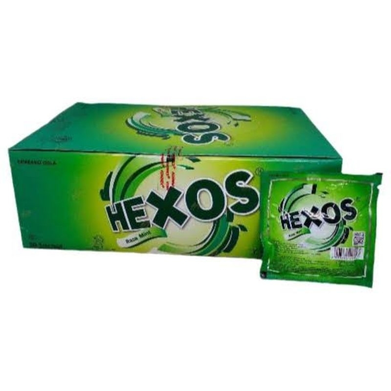 Jual permen hexos - box isi 50 sachet ada 3 varian rasa mint.lemon ...