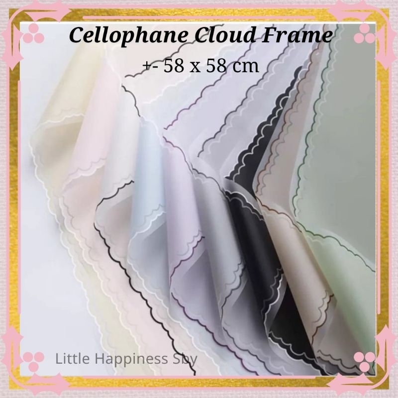 Jual Murah! Ecer kertas wrapping bunga buket cellophane cloud frame ...